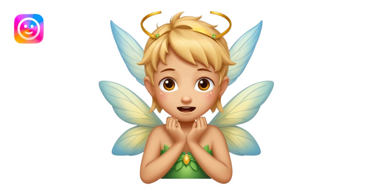 A little fairy, with wings, , do more different emotional, she cry ...