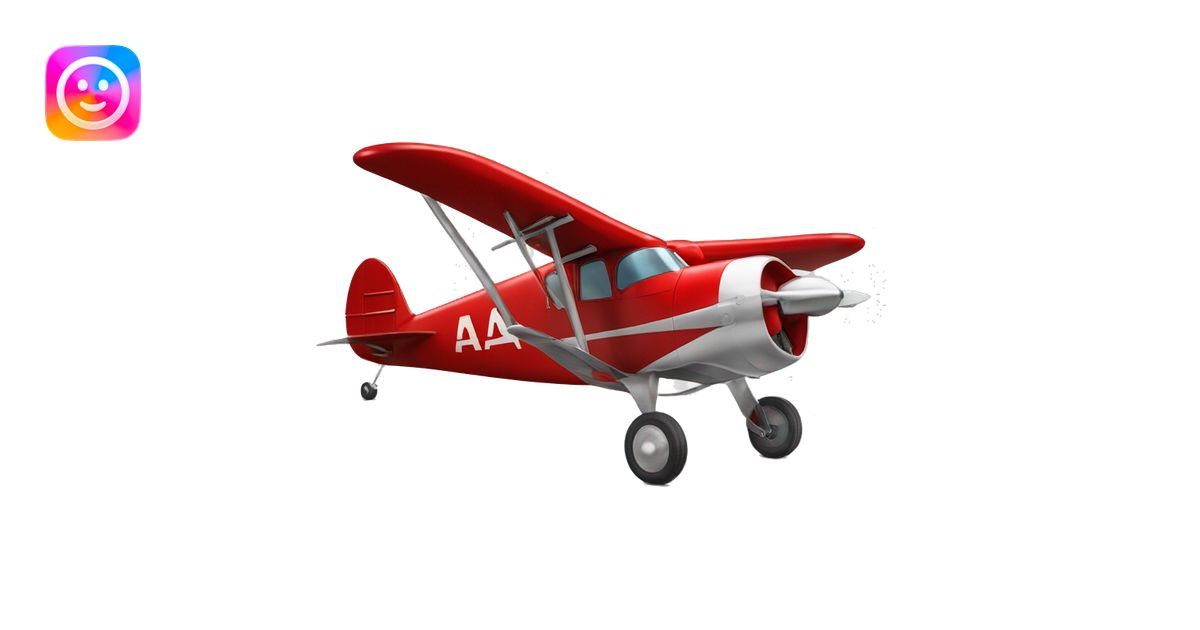 Amelia Earhart's Lockheed Vega 5B airplane in red emoji | AI Emoji ...