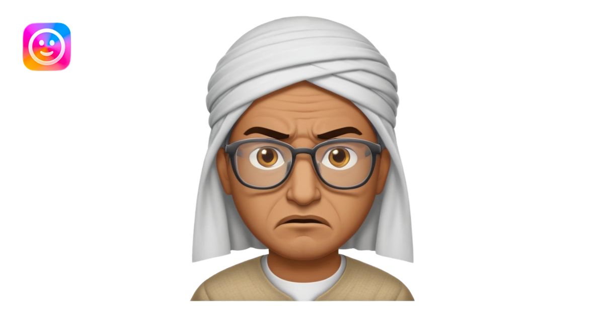 Árabe enojado con lentes emoji | AI Emoji Generator