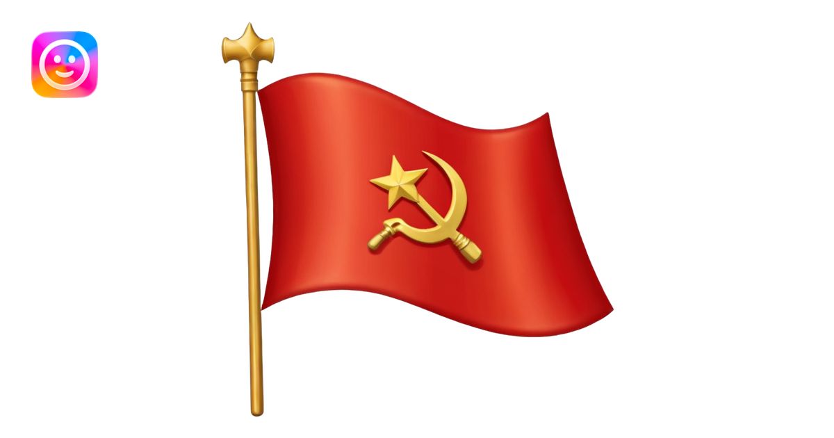 Soviet flag not on flagpole emoji | AI Emoji Generator