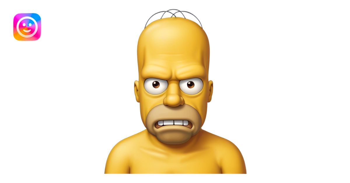 Homer simpson angry emoji | AI Emoji Generator