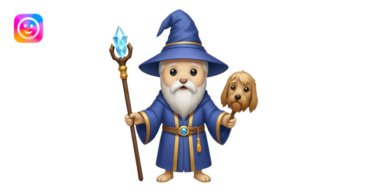Dog wizard emoji | AI Emoji Generator