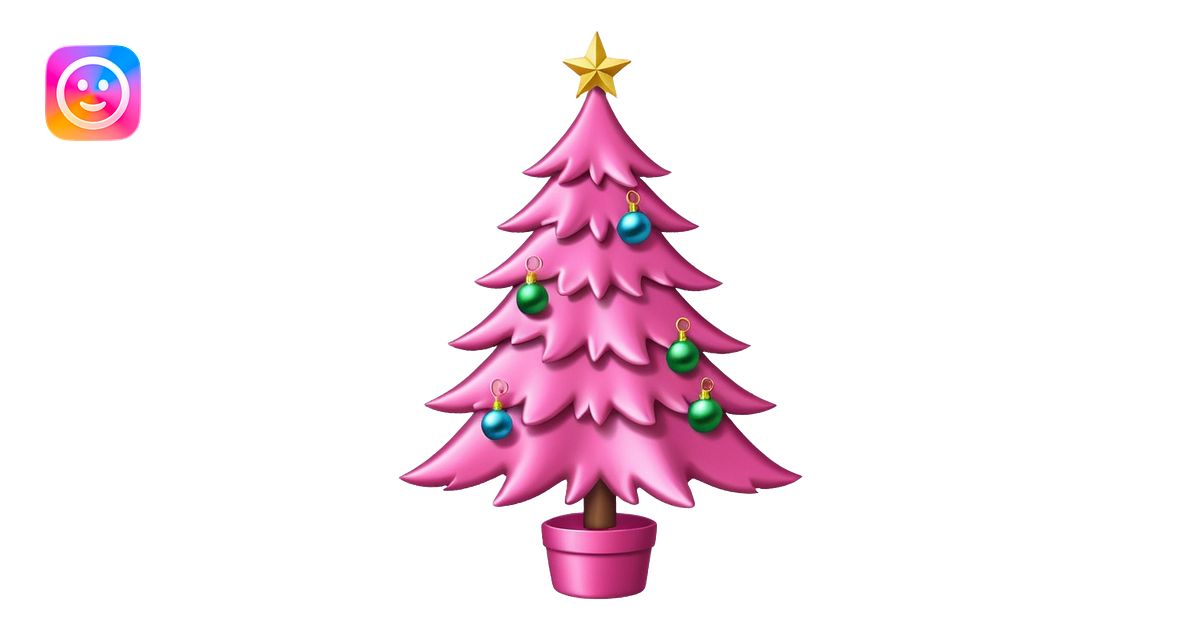 pink christmas tree emoji | AI Emoji Generator