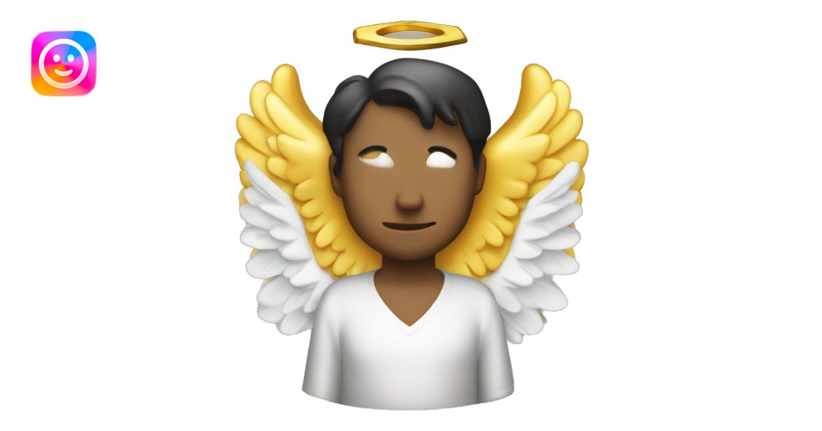 Angel wings on a spade card suit emoji | AI Emoji Generator