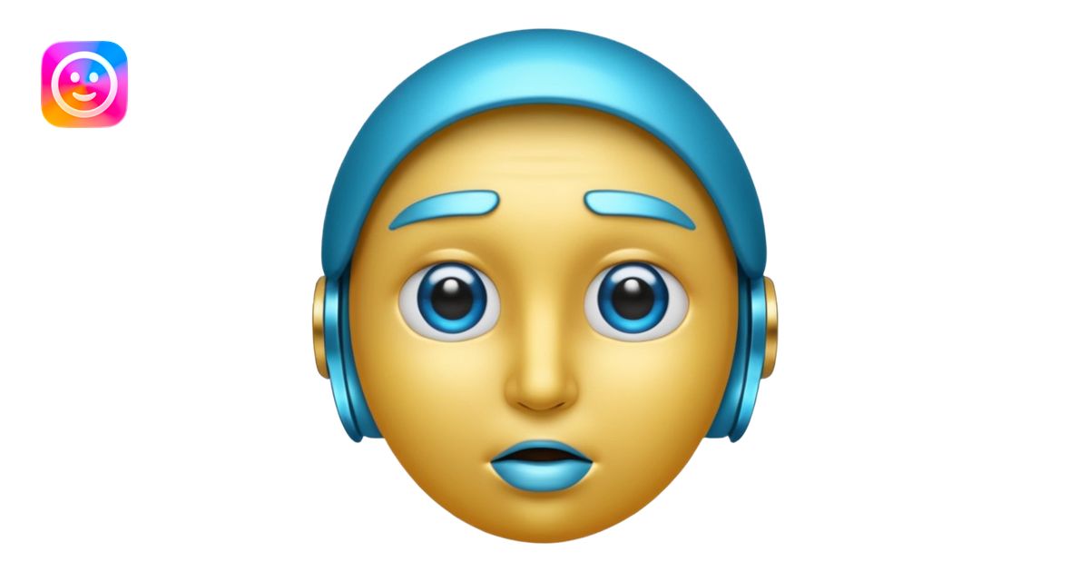 "blue 3D side eye emoji, sigma judging look, cold phonk style, high ...