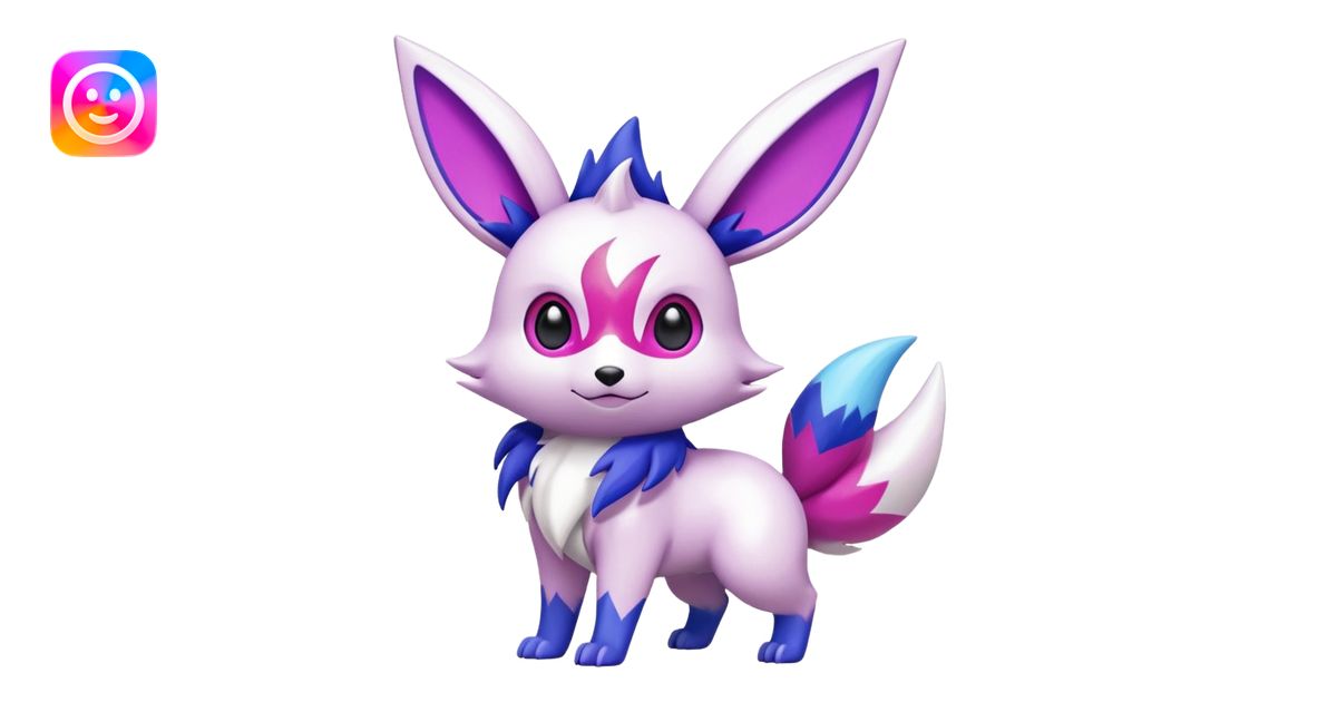 Shiny White with Violet and Indigo and pink markings Eevee-Zangoose ...