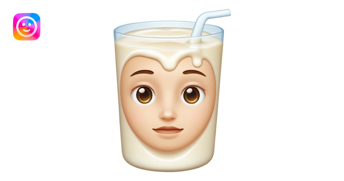 milk on face emoji | AI Emoji Generator