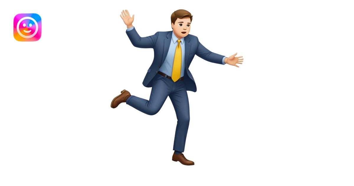 JD Vance falling backwards with one foot slipping on a single banana ...