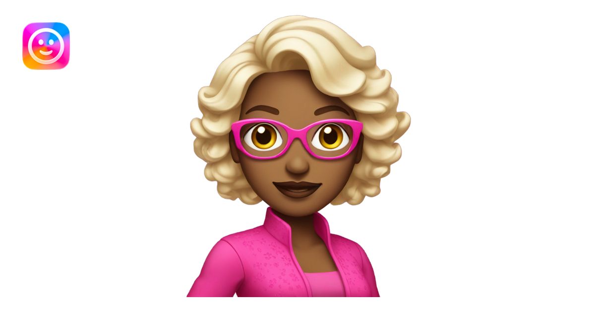 Diva with pink outfit emoji | AI Emoji Generator