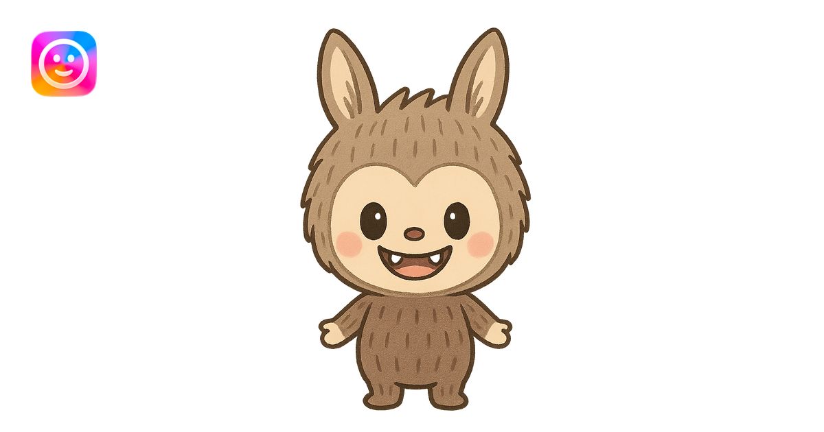 Labubu smiling emoji | AI Emoji Generator