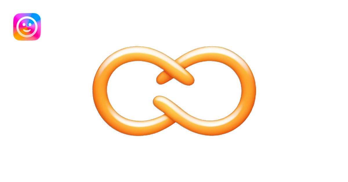 infinity symbol in orange emoji | AI Emoji Generator