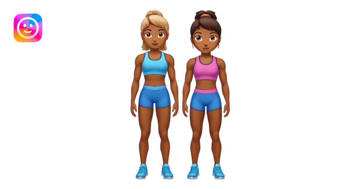 macho girl, full body emoji | AI Emoji Generator