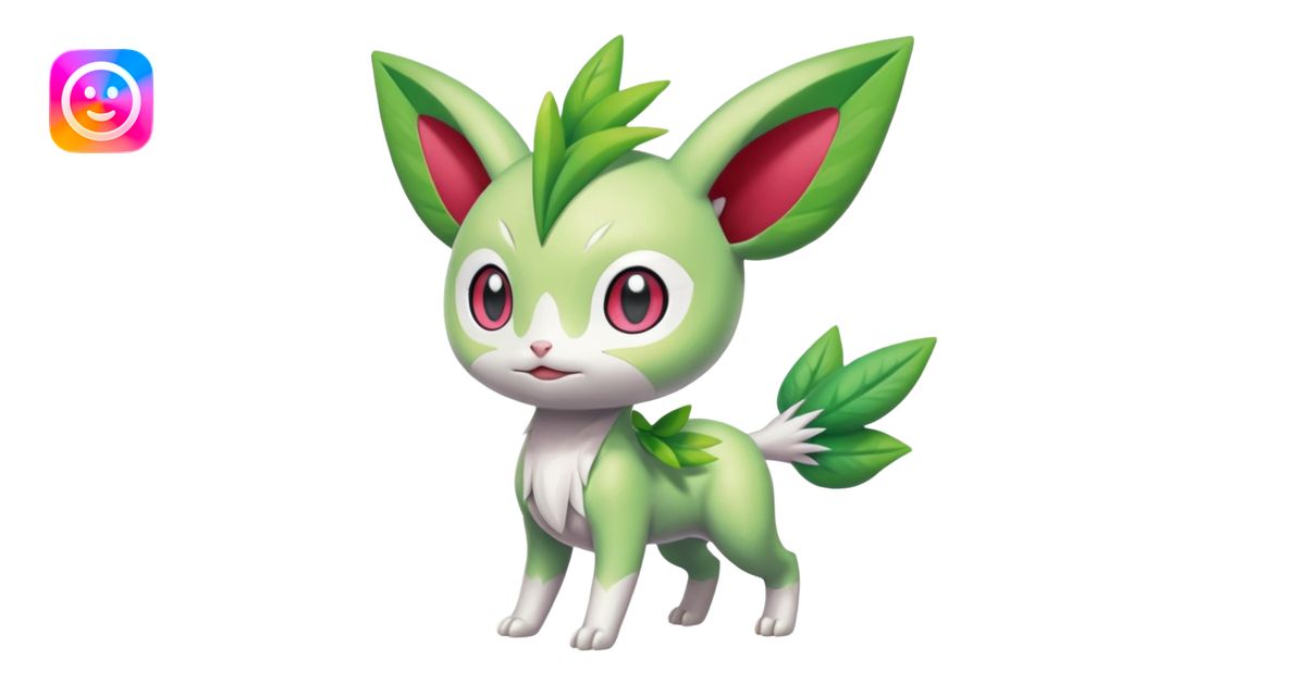 Meloetta-Shaymin-Celebi-Gatomon-Pteromon-hybrid emoji | AI Emoji Generator