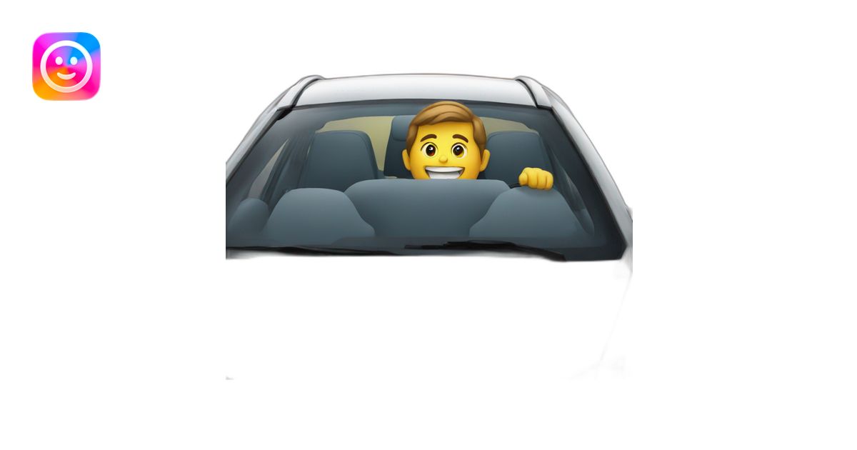 driving a smiling car emoji | AI Emoji Generator