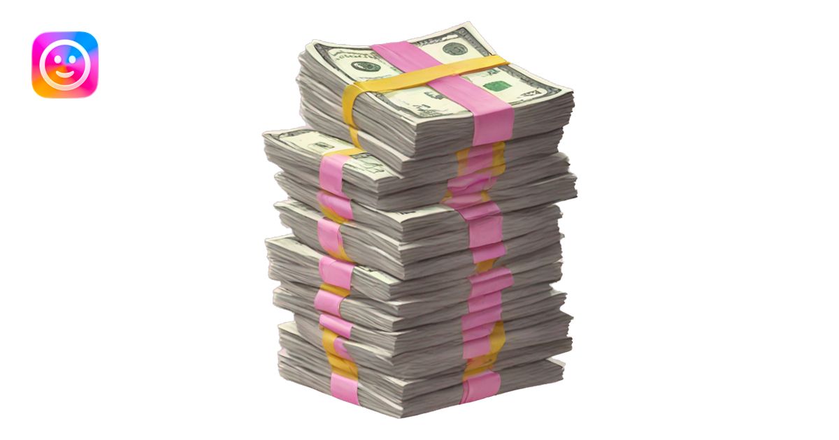 big pink stack of money emoji | AI Emoji Generator