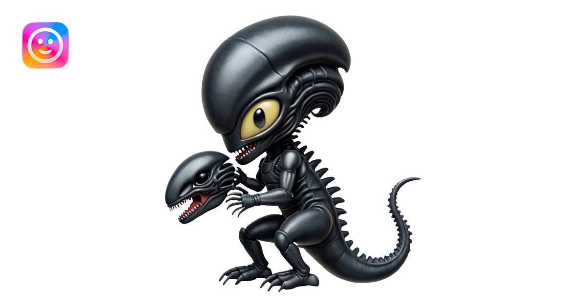 baby xenomorph from movie alien emoji | AI Emoji Generator