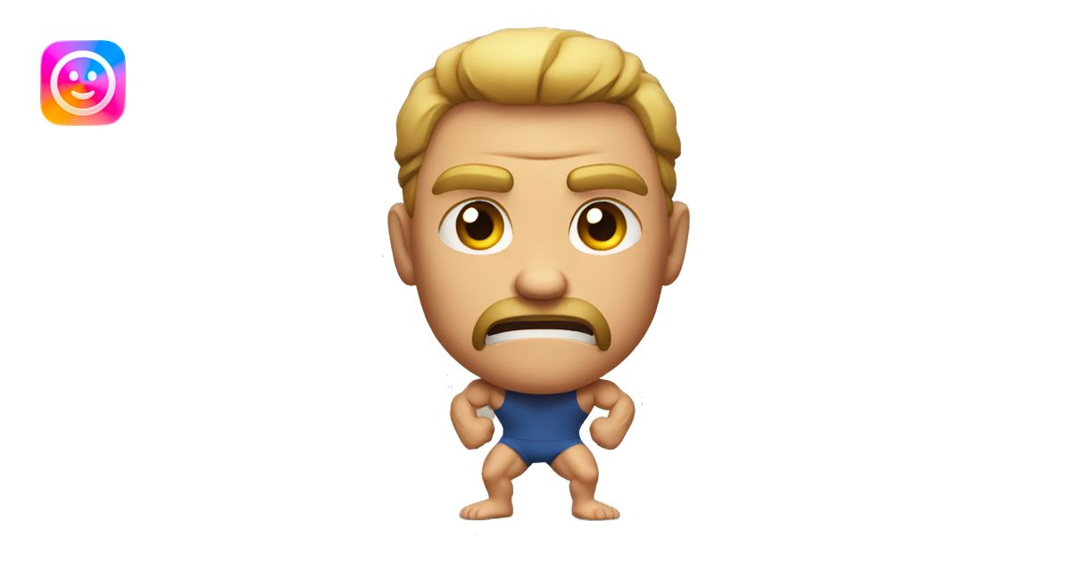 Furious muscular man emoji | AI Emoji Generator