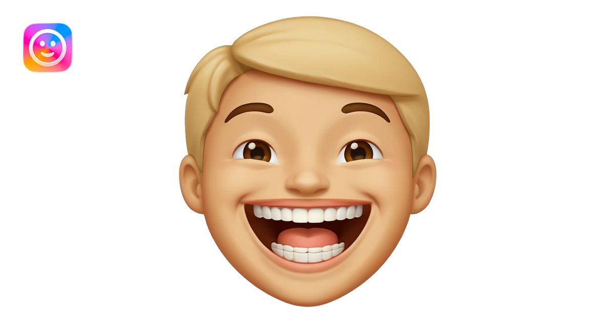 Laughing face emoji | AI Emoji Generator