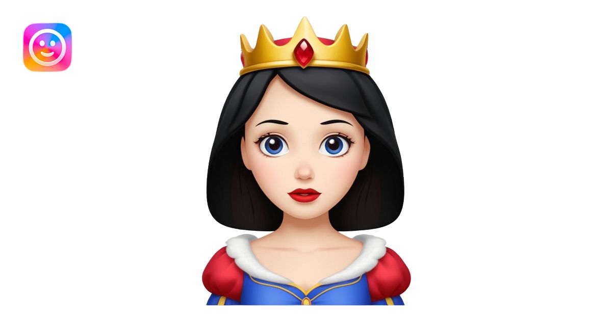 Snow white with obergine emoji | AI Emoji Generator