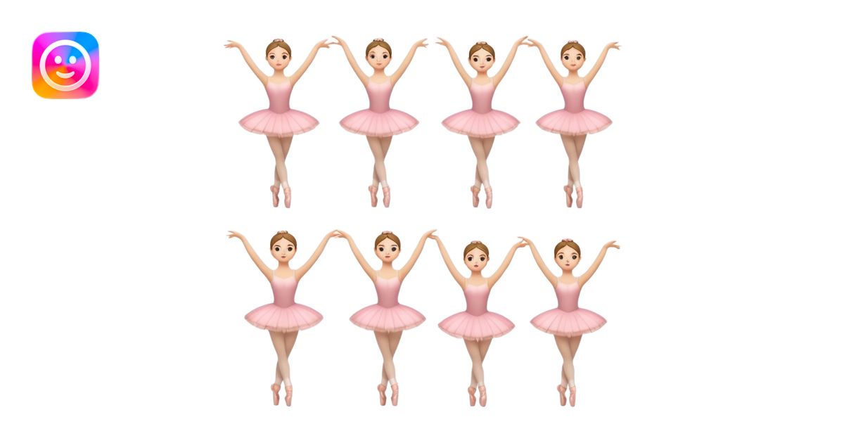 Make ballerina emojis full body in different dance positions emoji | AI ...