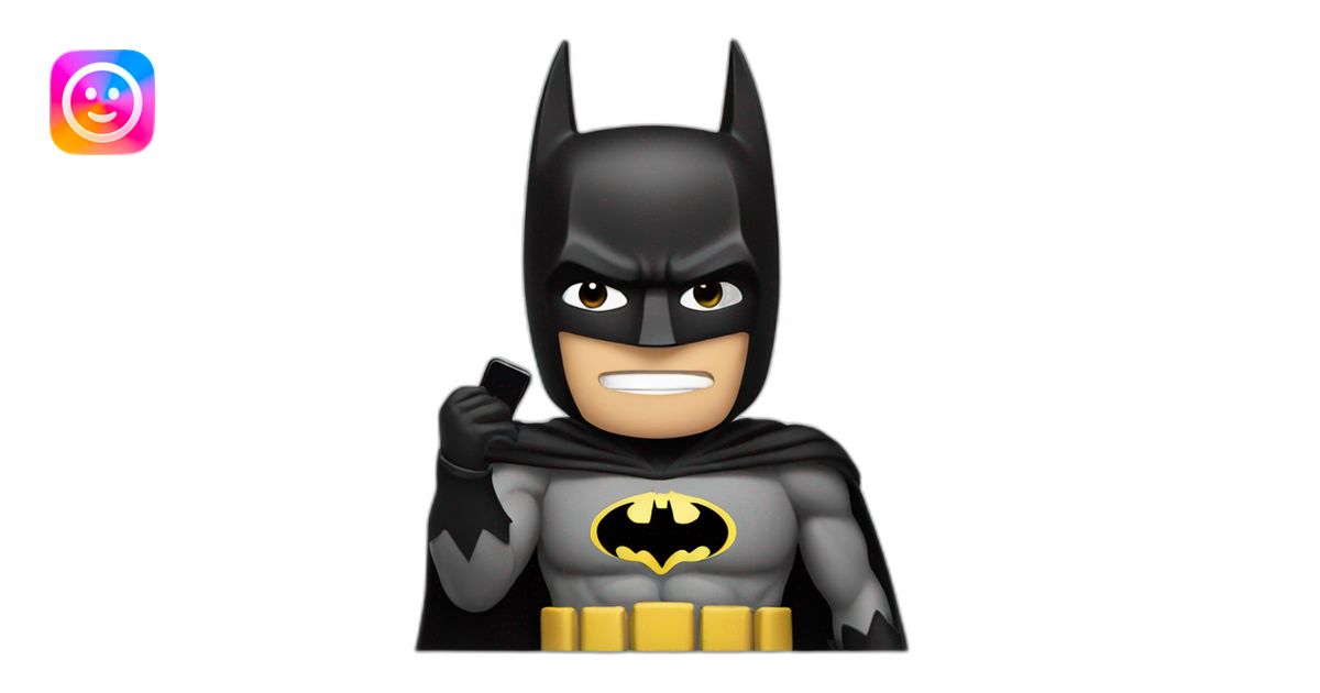 batman holding phone to camera emoji | AI Emoji Generator