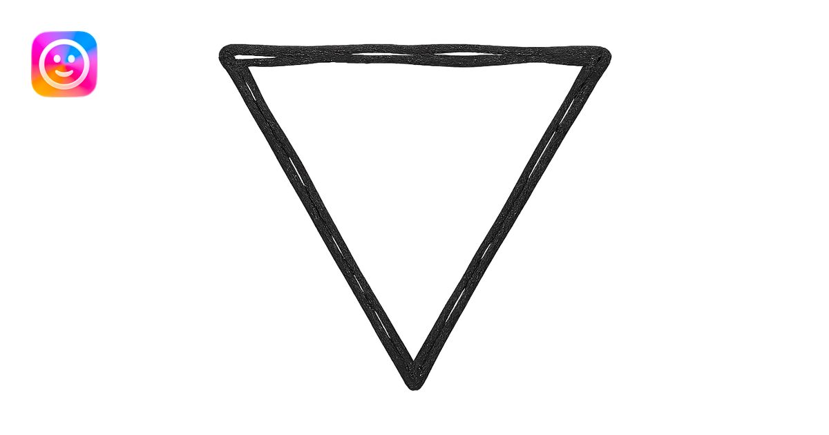 simple monochrome icon of downward-pointing triangle black outline no ...
