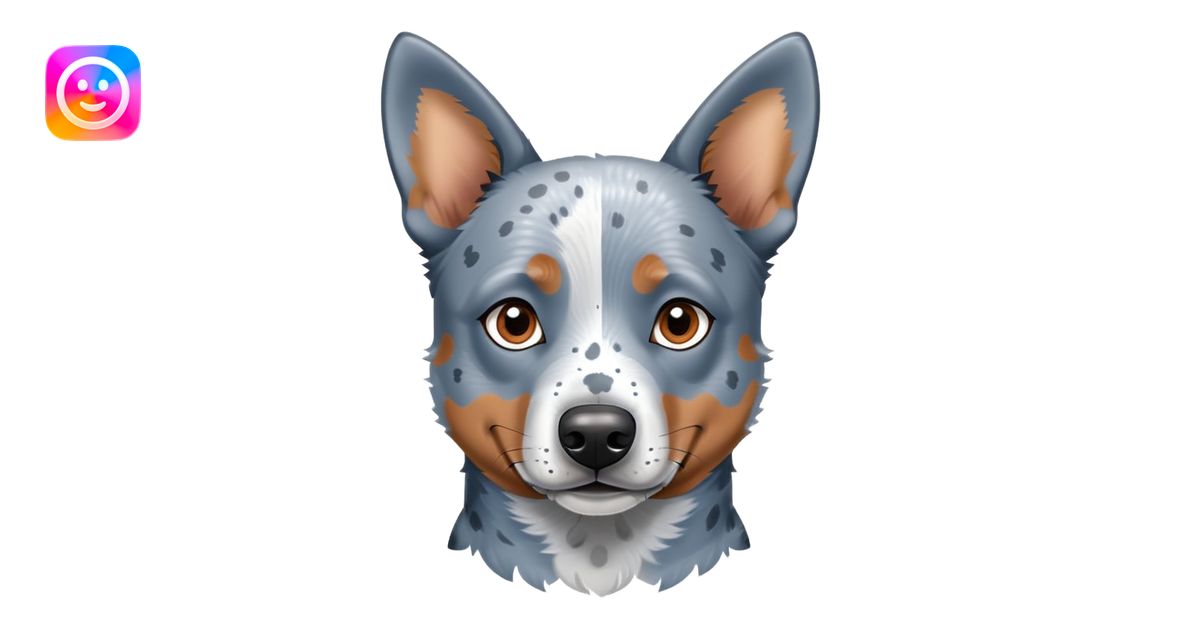 head shot of a blue heeler cattle dog with speckled blue-gray coat and ...
