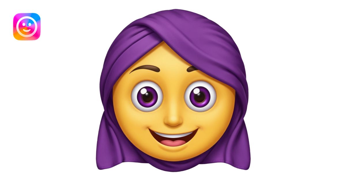 Hazme un emoji de una toalla morada con ojos de Cari con ojos de ...