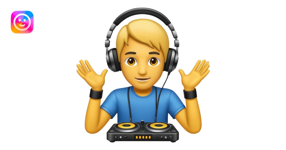 DJ with headphones emoji | AI Emoji Generator