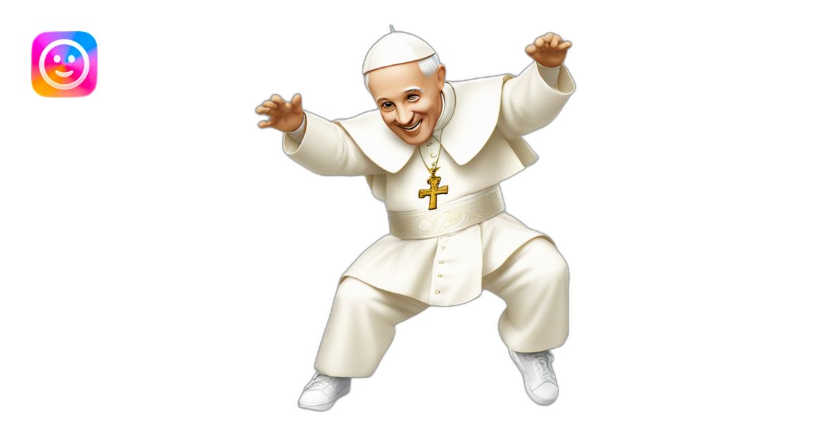 The pope dancing breakdance emoji | AI Emoji Generator