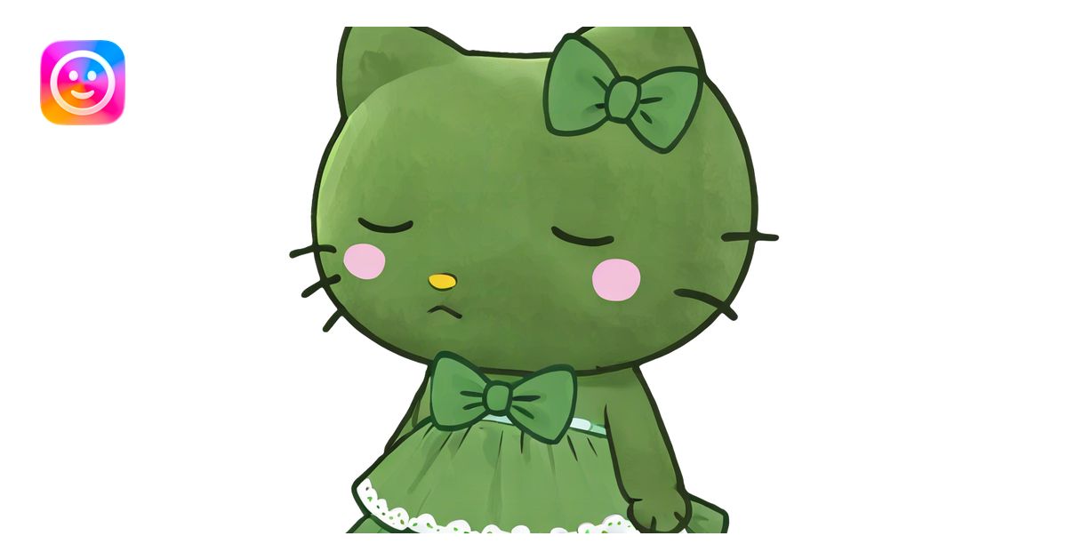 Hello kitty crying meme | AI Emoji Generator