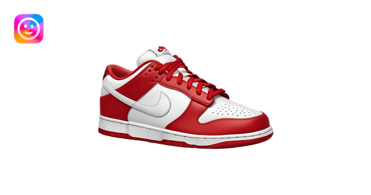 I want you to draw a Nike Dunk Low with the Nike logo facing right ...
