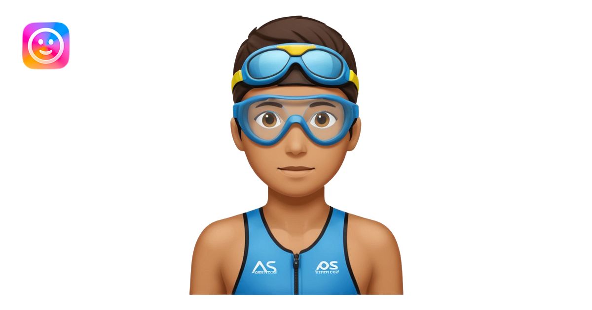 Schüler, der triathlon macht emoji | AI Emoji Generator