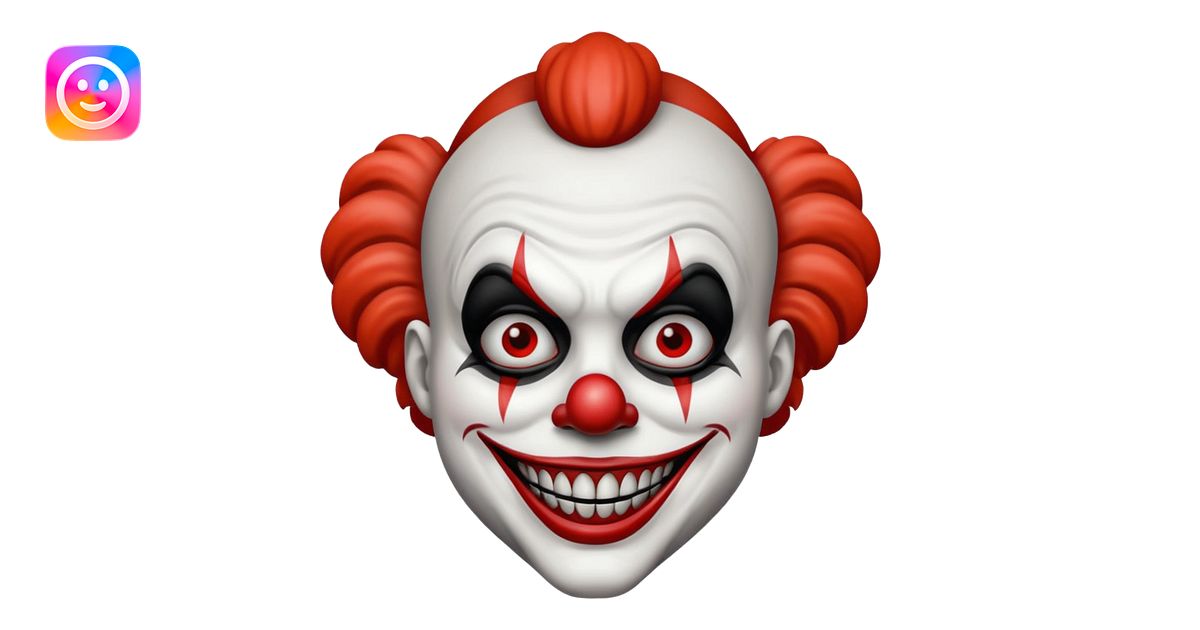 Art the clown Terrifier movie emoji | AI Emoji Generator
