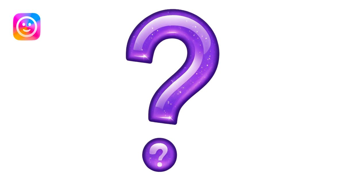 glitter purple question point emoji | AI Emoji Generator