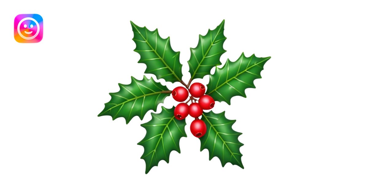 Christmas holly emoji | AI Emoji Generator