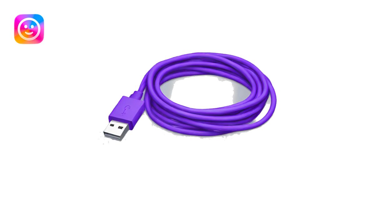 Purple usb cable emoji | AI Emoji Generator