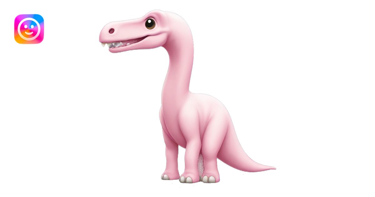 light pink Brachiosaurus emoji | AI Emoji Generator