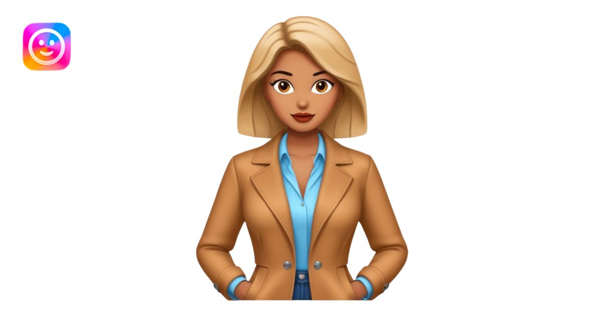 Modelo fashion estilo Mujer gigante emoji | AI Emoji Generator