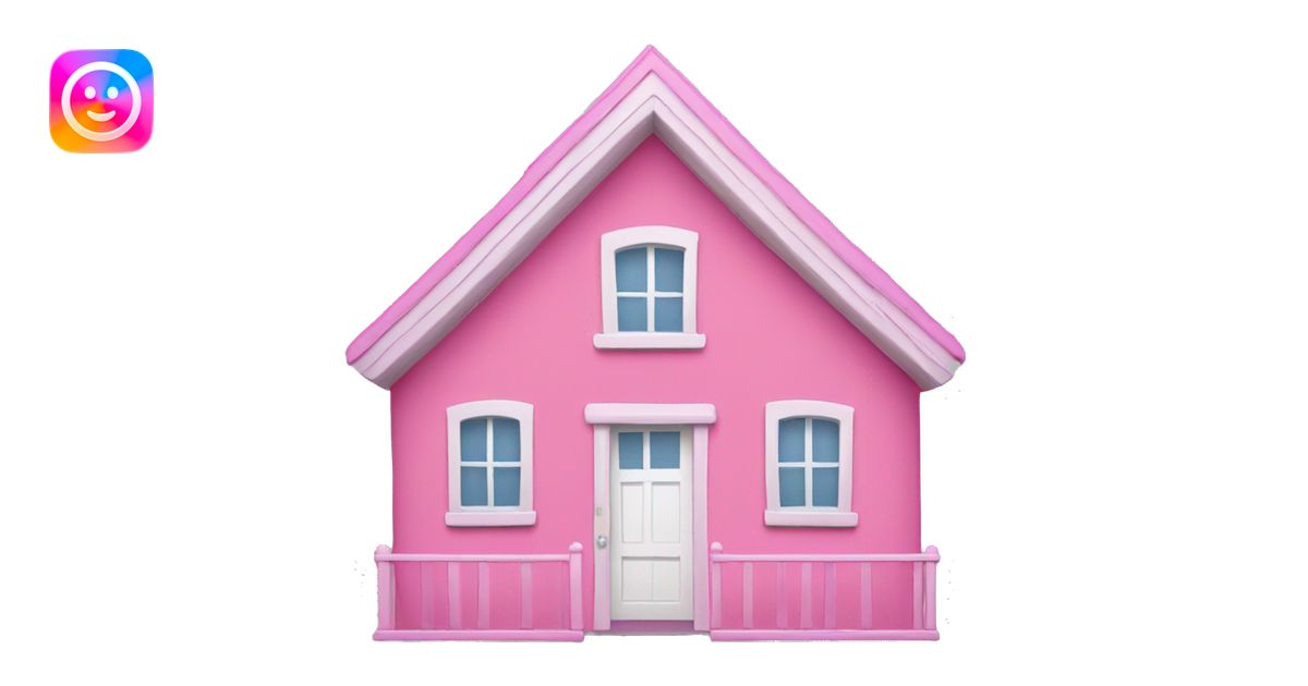 Pink house emoji | AI Emoji Generator