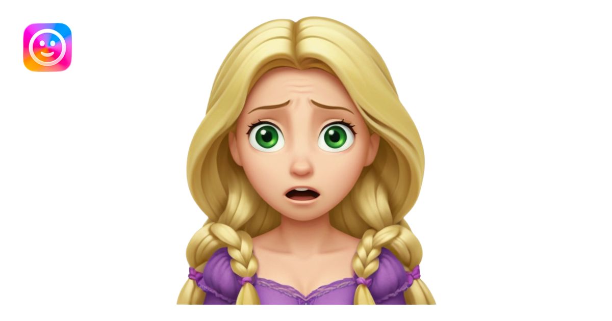 tangled disney rapunzel fair skin green eyes blonde hair horrified ...