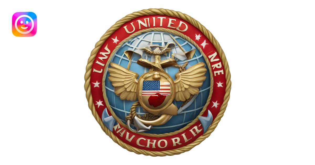 United States Marine Corps Eagle Globe and Anchor emoji | AI Emoji ...