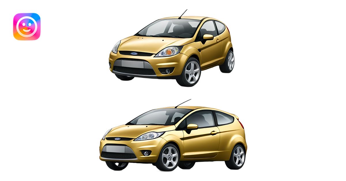 Ford Fiesta 2004 gold color emoji | AI Emoji Generator