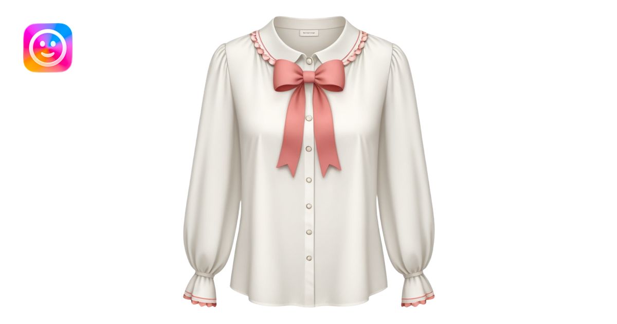 ehite blouse with ribbon emoji | AI Emoji Generator