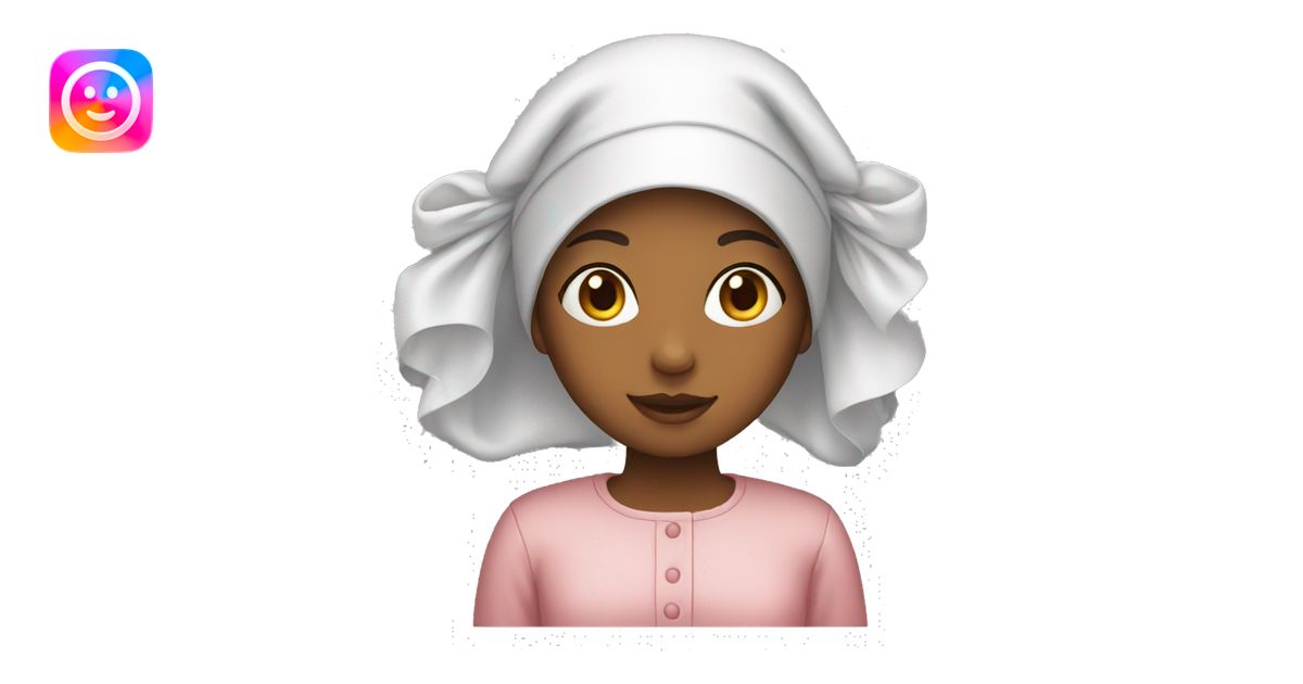 girl emoji wearing silk bonnet emoji | AI Emoji Generator