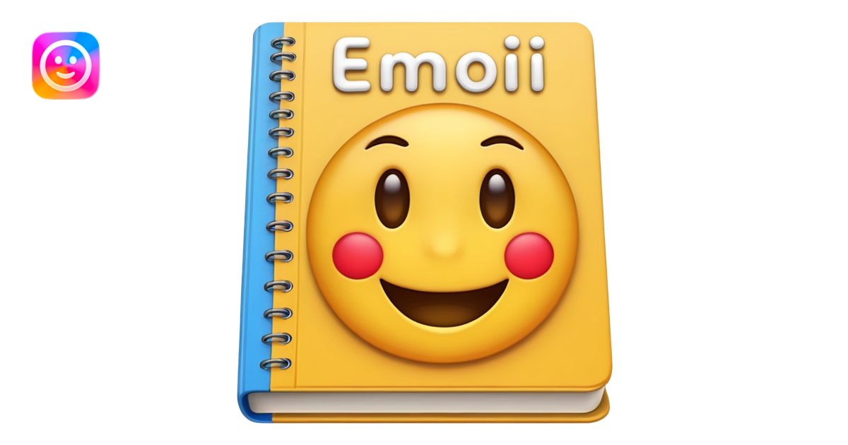 A textbook with the word 'emoji' written on the cover emoji | AI Emoji ...