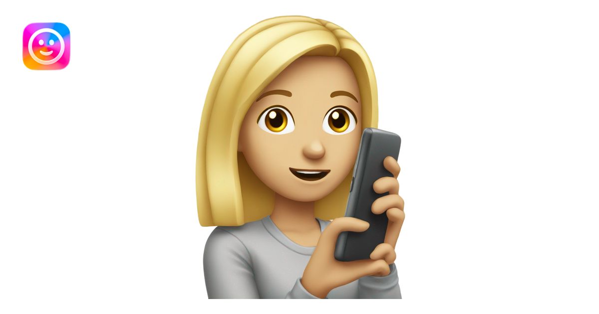 blonde girl recording a voice message emoji | AI Emoji Generator