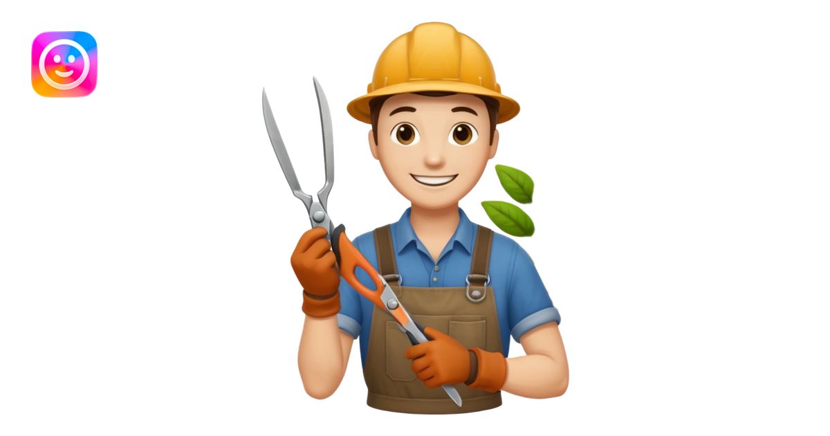 GARDENER WITH SESORS emoji | AI Emoji Generator