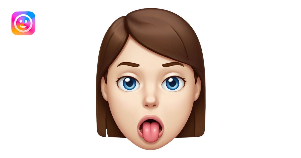 Quelqun de blan brun au yeux bleu qui tire la langue sur le coter de la ...