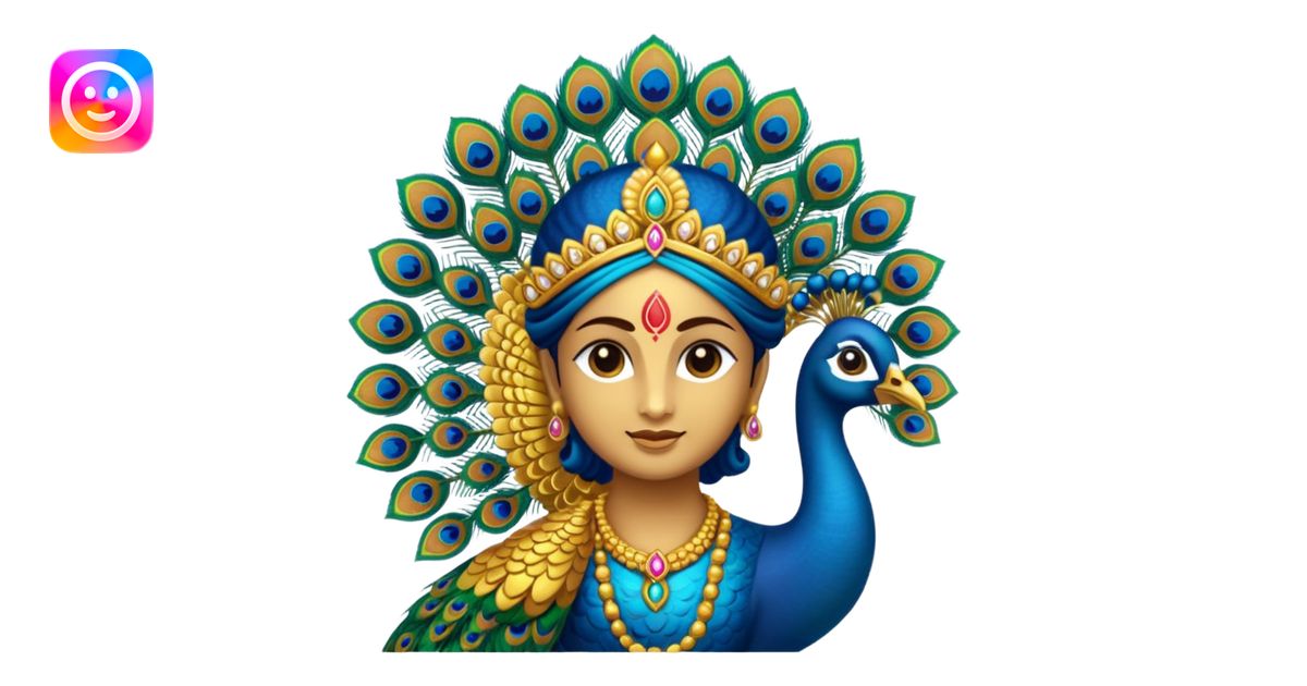 Murugan vel emoji with peacock emoji | AI Emoji Generator